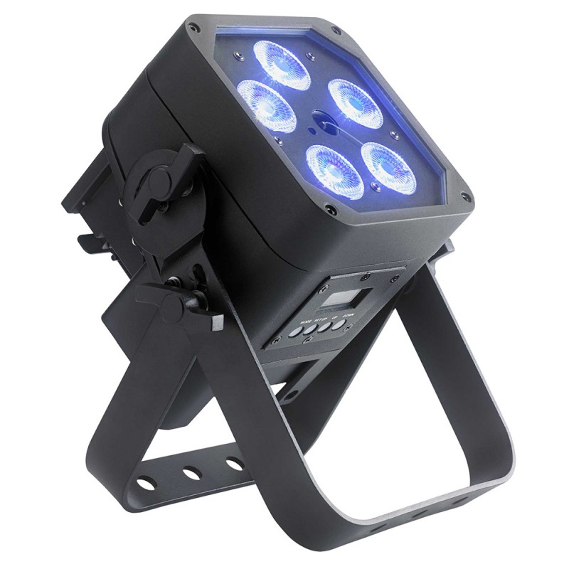 LED Cube PAR Projector, 5 x 12W 6-in-1, IP65, AirDMX, battery-operated ...